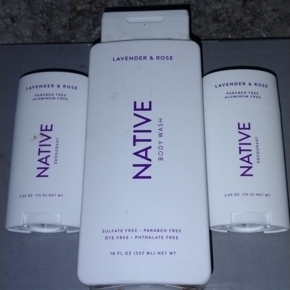 Native | Bath & Body | 3 Native Lavender Rose 2 Deodorant Body Wash ...